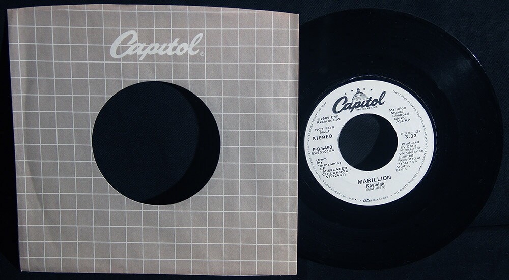 Marillion-Kayleigh-Both Sides-Capitol P-B-5493-White Lbl Double "A ...