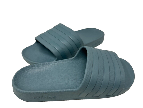 Adidas Men's Adilette Slip On Slide Sandals Aqua/Magic Grey #GZ1153 ...