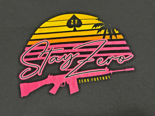 Stay Zero Foxtrot with Sleeve Graphic Licensed T-Shirt 2X-Large Vintage ...