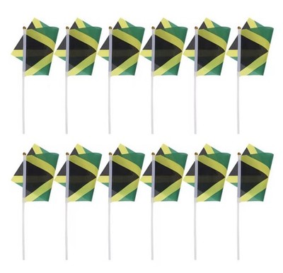 100Pcs Handheld Jamaica Flags Mini Small Jamaican Party Flags on Stick ...