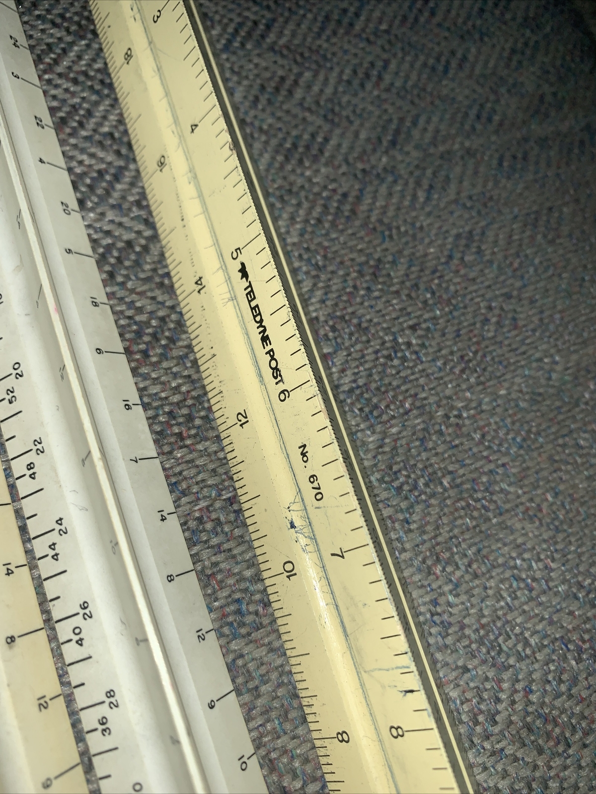 Lot of Two Vintage 3 Sided Drafting Rulers Teledyne Post And Sterling ...
