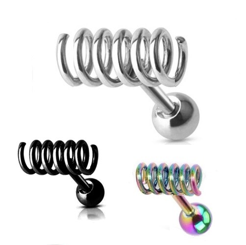 Tragus Helix Bar - Cartilage Top Upper Ear Earring Labret Stud | eBay UK