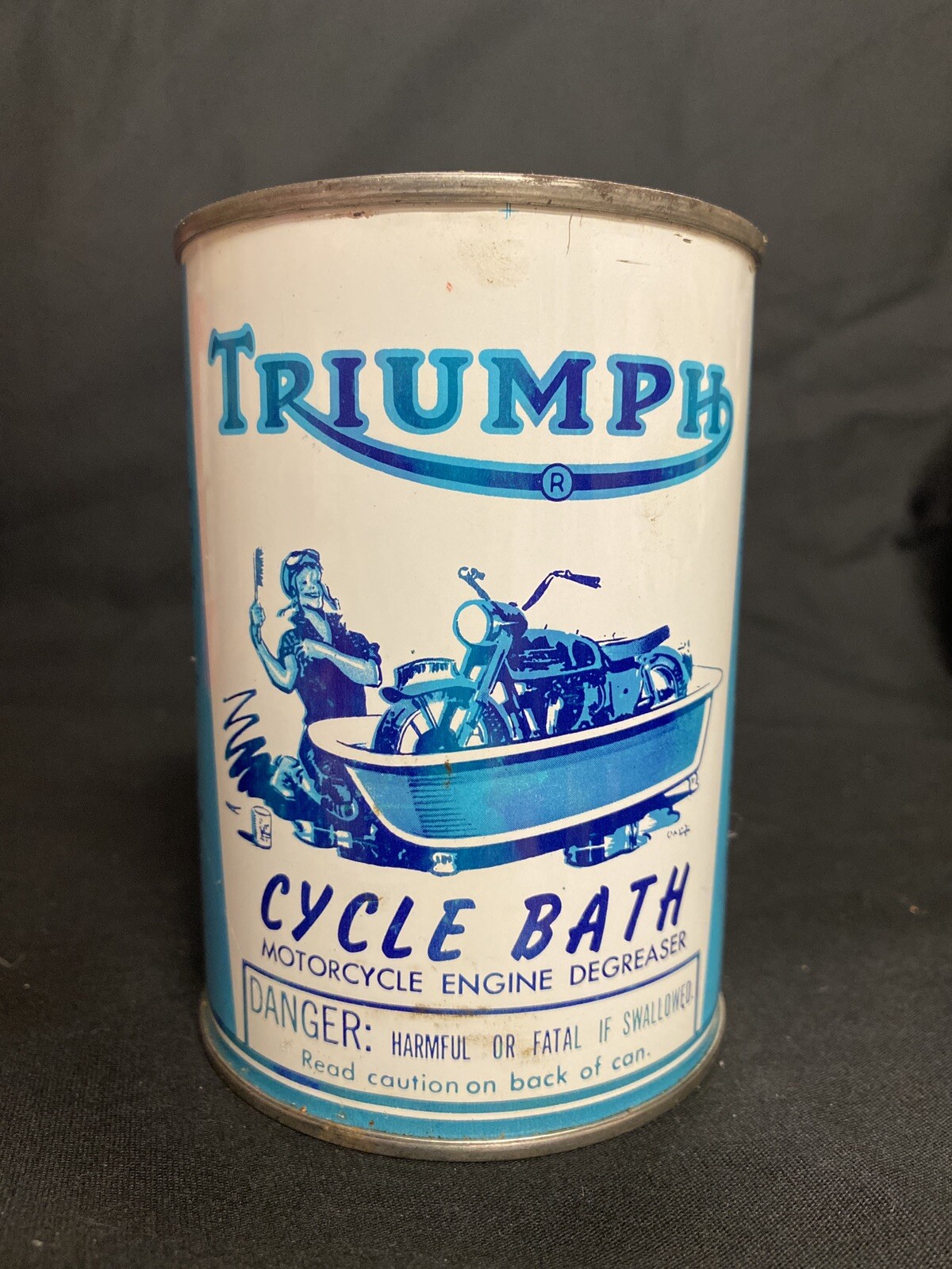Triumph Cycle Bath Motorcycle 1 Pint Empty Metal Can FREE SHIPPING | eBay