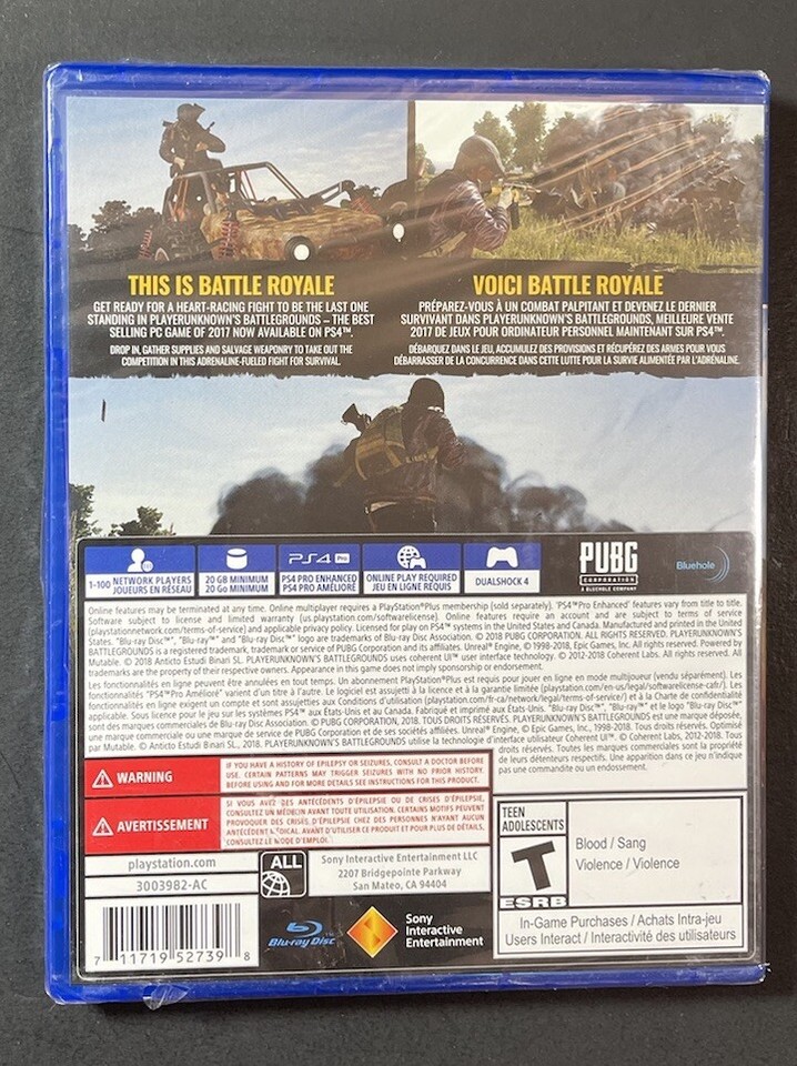 PlayerUnknown's BattleGrounds [ PUBG ] (PS4) NEW | eBay