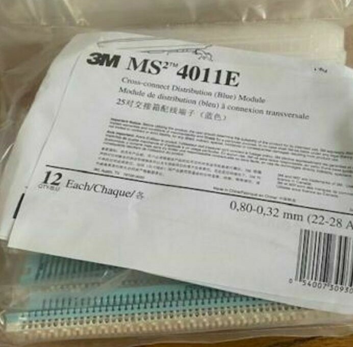 3M MS2 4011E X-BOX CROSS-CONNECT BLUE DISTRIBUTION SPLICE CONNECTOR ...