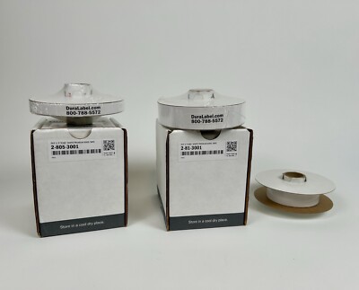 DURALABEL (3) Rolls PREMIUM VINYL TAPE 1” & 1/2” Sealed & (1) Open Roll ...