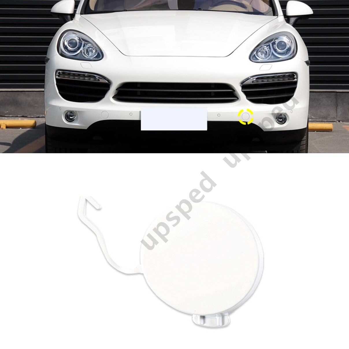 Front Bumper Tow Hook Eye Cover Cap For Porsche Cayenne 2011-2014 ...