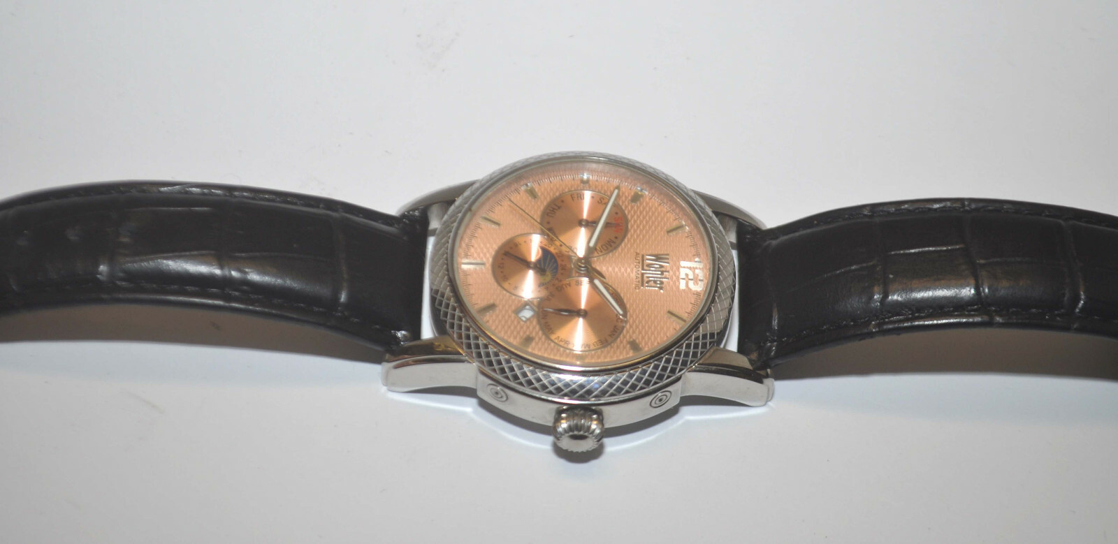 Wohler Automatic Chronograph W-3016-0955 Moon Phase Date WR 50M Men's ...