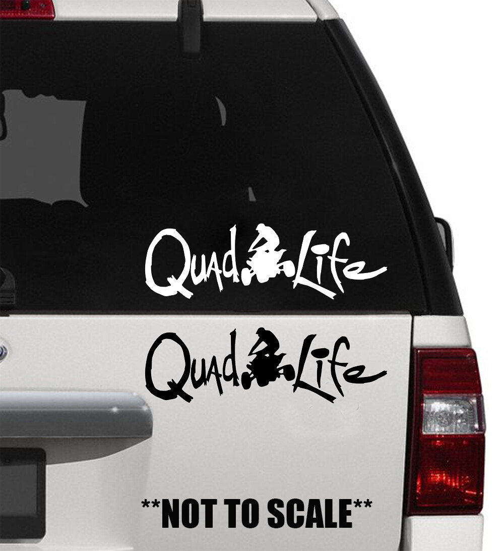 Quad Life stickers VINYL DECALS four wheeler dirt worship motorcycle ...