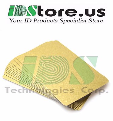 500 Gold Blank PVC Cards, CR80, 30 Mil, Graphics Quality, Credit Card ...