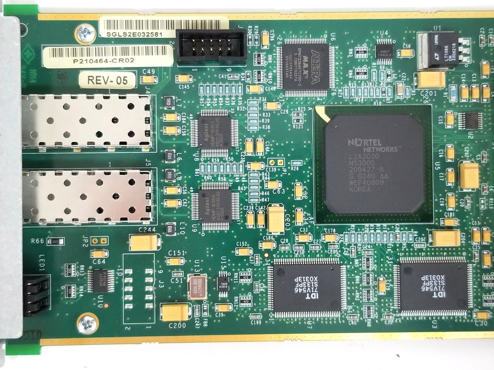 NIB NORTEL NETWORKS BPS2000-2GE MDA BOARD 2 PORT SFP GBIC MDA P210464 ...