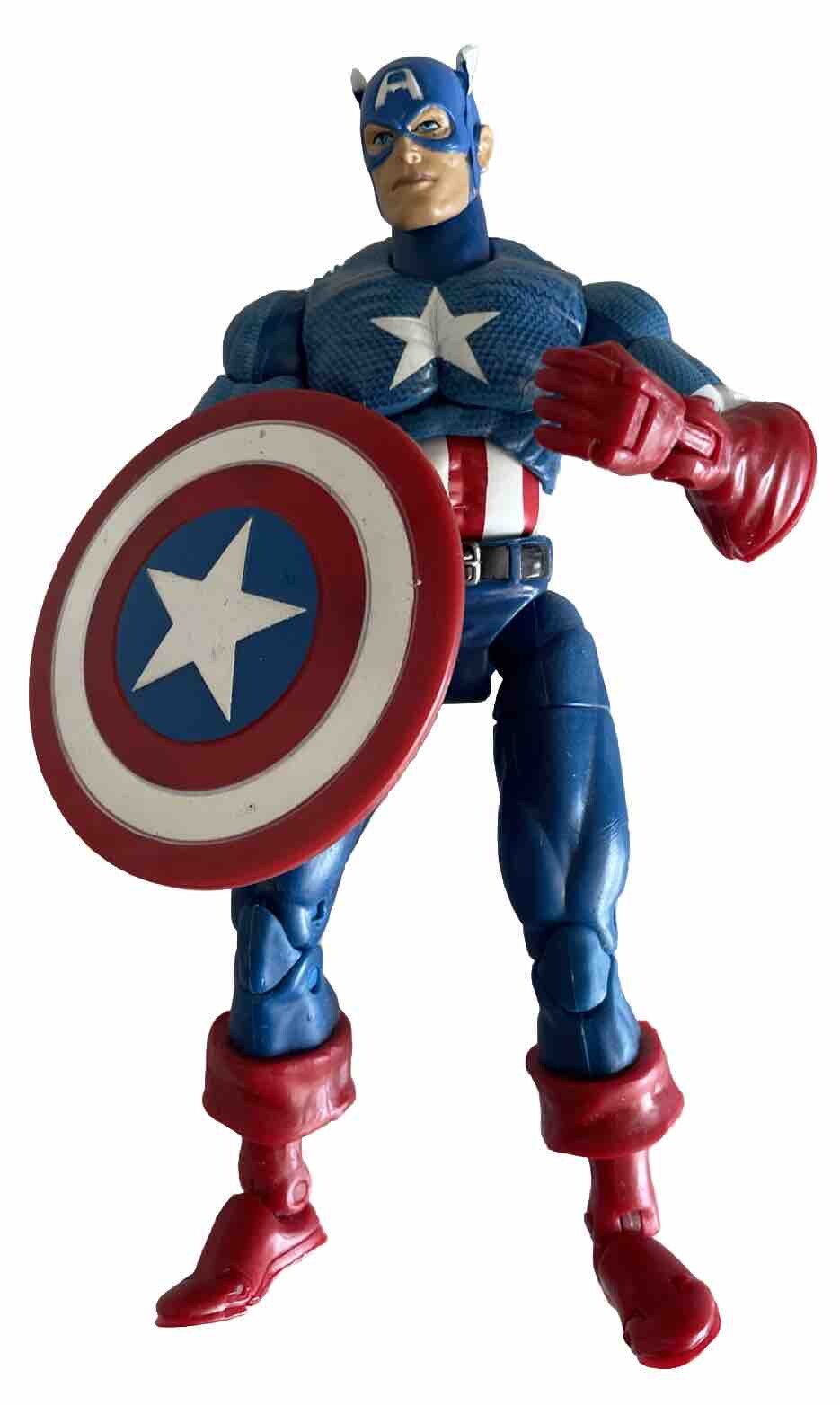 Marvel Legends Captain America Toybiz 2002 6" Action Figure Shield ...