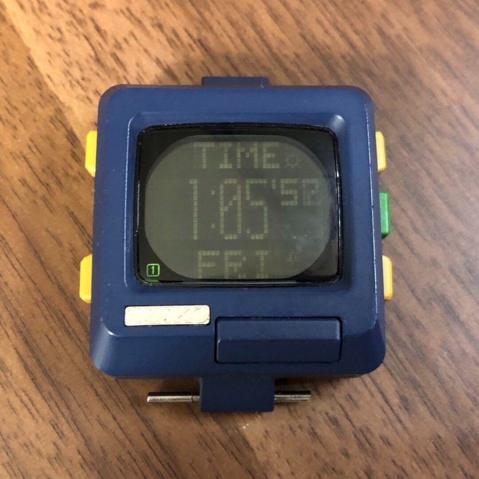 SEIKO TIMETRON W853-4000 QUARTZ Navy Blue Digital Watch Japan | eBay