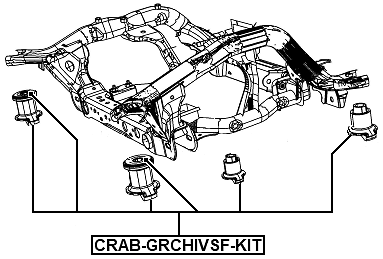 Subframe Bushing Kit Fits Dodge 05180886AA, 52124754AB, 52124754AC ...