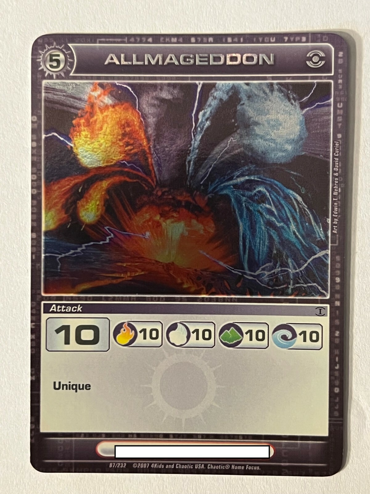 Chaotic 87/232 Allmageddon Super Rare Ripple Holo Foil Attack Card | eBay