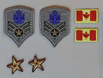 Lot Of 6 Embroidered Iron-On Patches Military, Maple Leaf, Stars | eBay