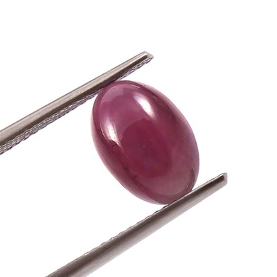 3.50 CT - 100% Natural CERTIFIED Mozambique Ruby Oval Cabochon Loose ...