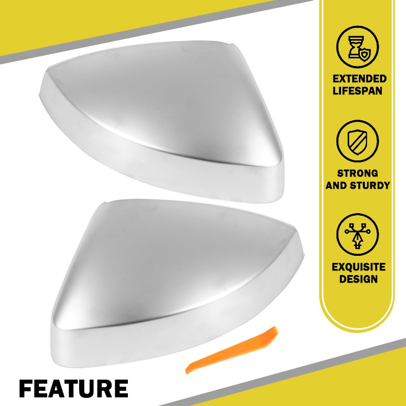 LEFT & RIGHT FOR 2013-2019 AUDI A3 8V S3 RS3 SILVER DOOR WING MIRROR ...