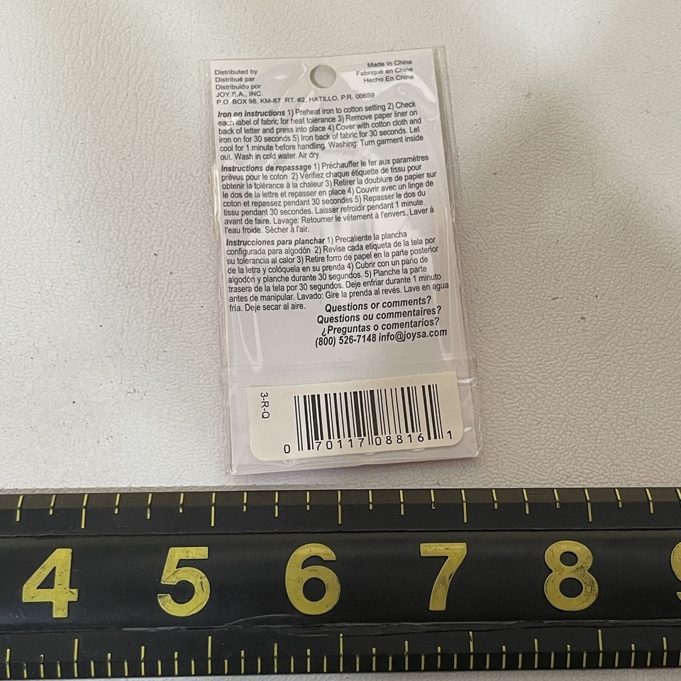 3” Tall “Q” Red On White Letter Initial Q Patch M010 | eBay