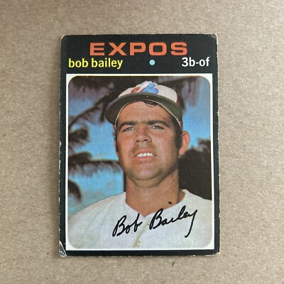 1971 Topps Baseball Bob Bailey Montreal Expos Card #157 | eBay