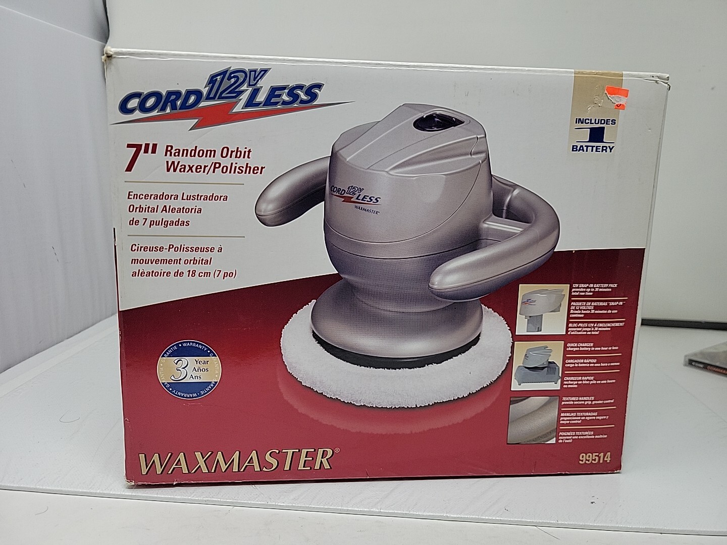 Waxmaster 99514--7 Random Orbit Orbital Waxer Polisher Buffer, Bonnets ...