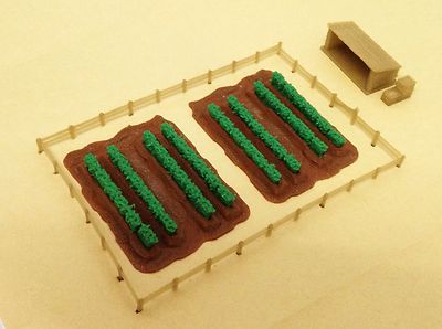 Outland Models Train Railway Layout Farm Field with Vegetables and Shed ...