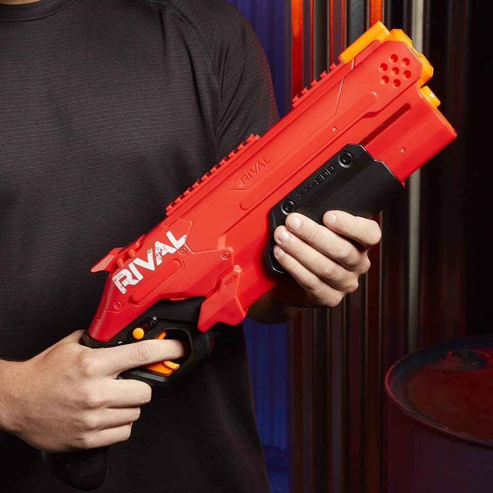 Nerf Rival Takedown XX-800 Blaster Pump Action Red Dart Gun Breech-Load ...