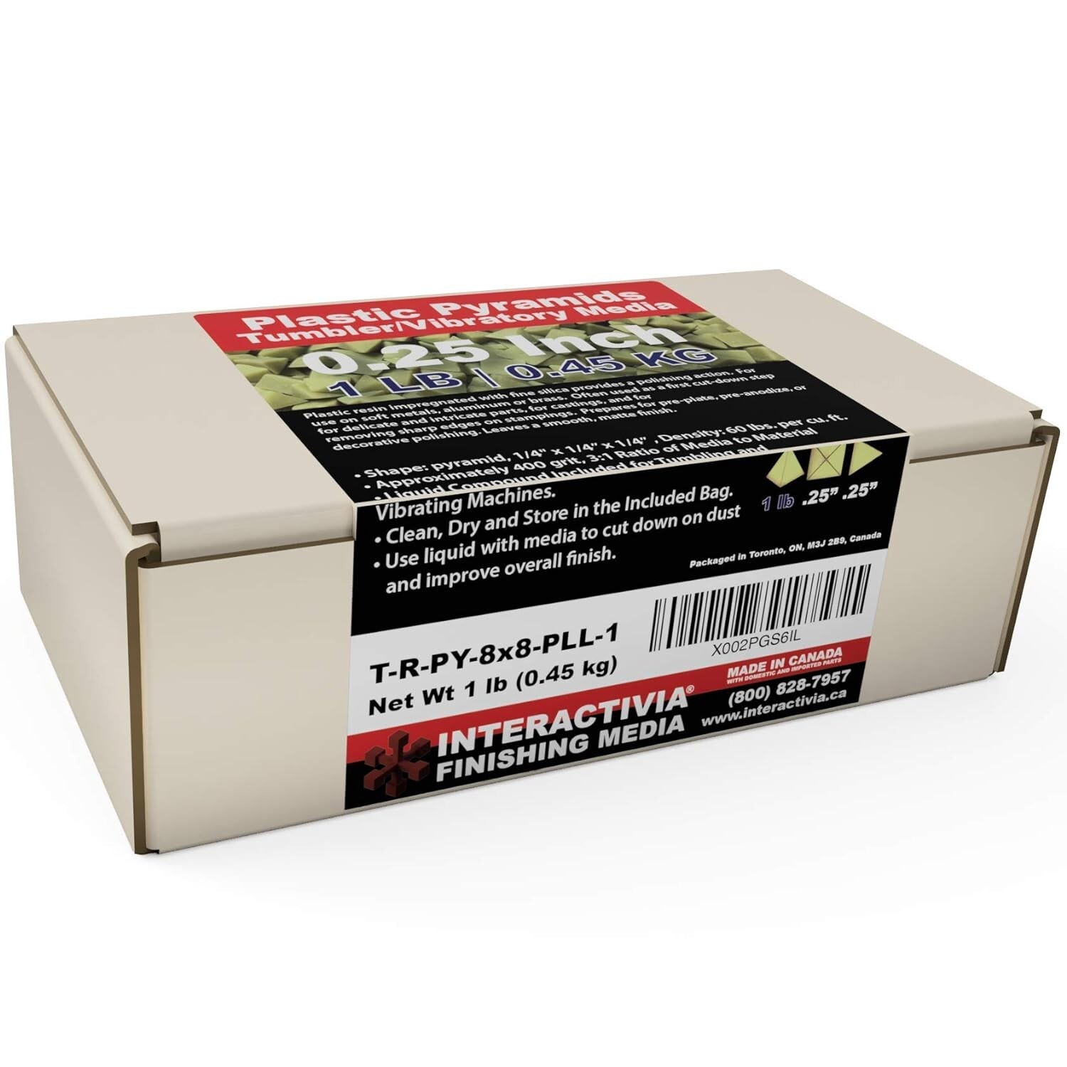 Plastic Pyramids Tumbler/Vibratory Media 0.25 Inch - 1 Pound - T-R-PY ...