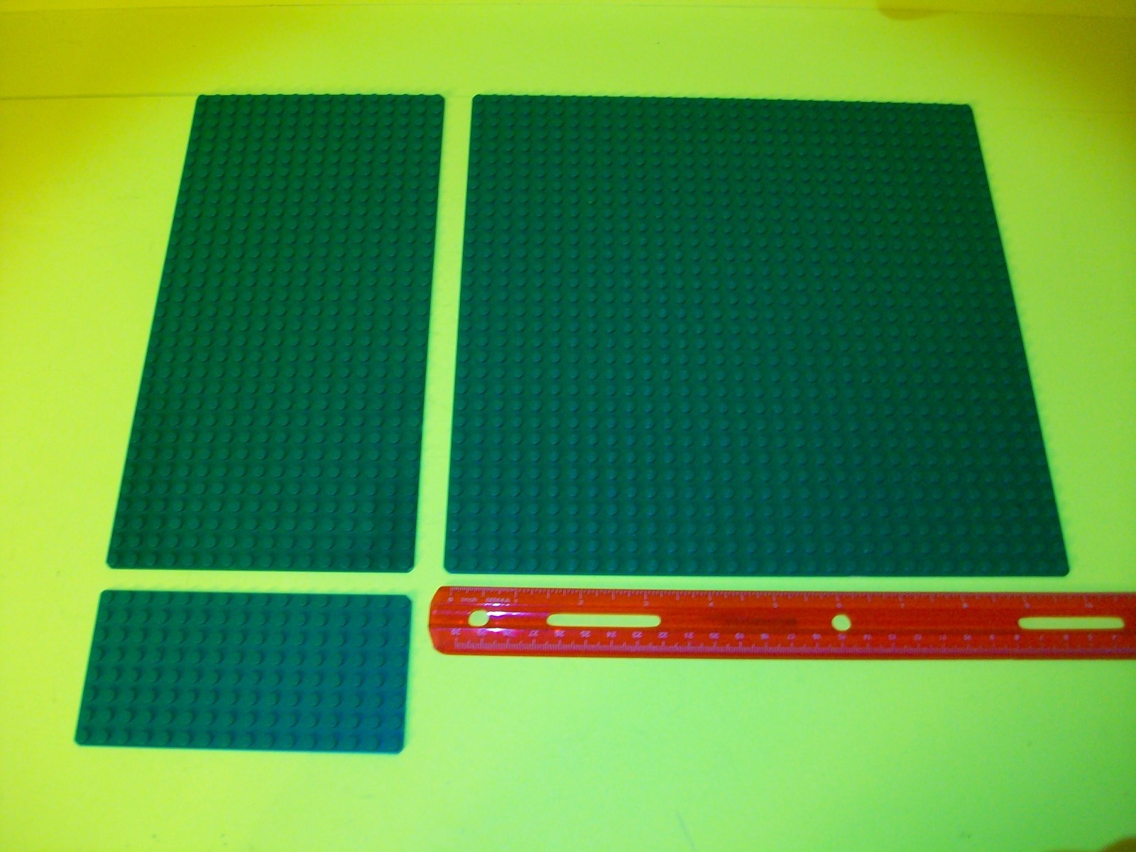 Lot of 3 Vintage Lego Base Plates Green 100% Original Authenitic LEGO ...