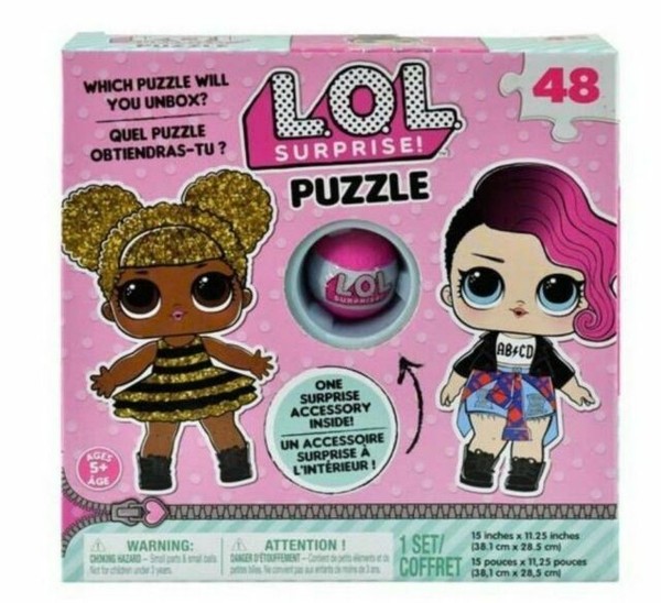 LOL Surprise Puzzle W/ Mini Accessory Ball Poster Inside 48pc Jigsaw ...