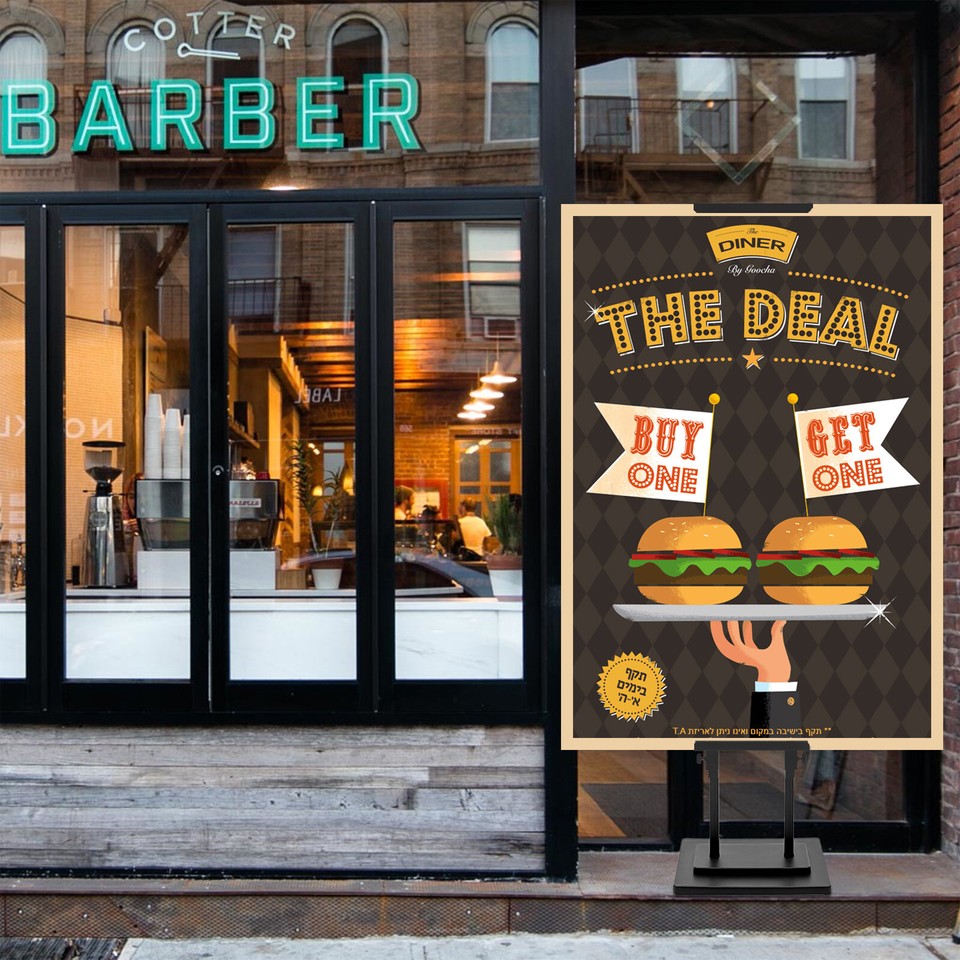 Dual-Sided Robust Pedestal Poster Display Stand Floor Standing Sign ...