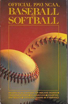 1993 NCAA BASEBALL AND SOFTBALL GUIDE | eBay
