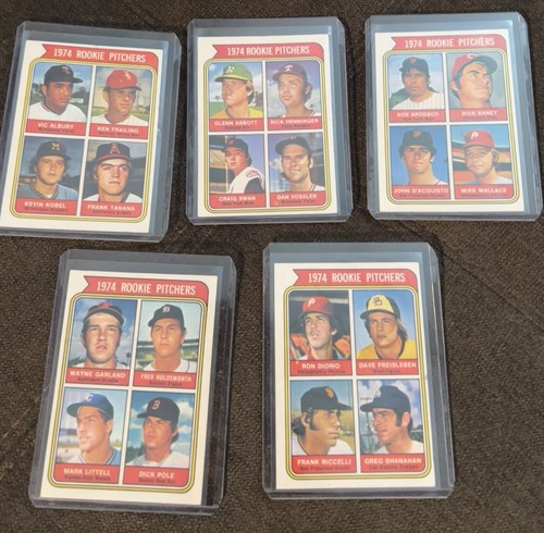 1974 Topps Rookie Pitchers Cards Lot #596 599 602 605 606 Vintage | eBay