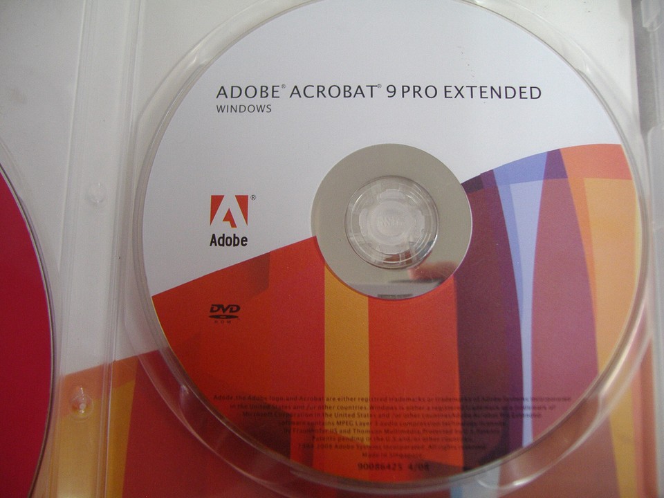 Adobe Acrobat 9 Pro Extended Windows PC Liceensed for 2 PCs =PERMANENT ...