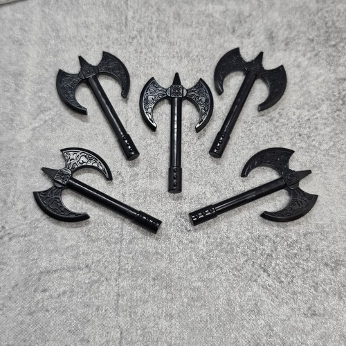 5x Double Blade Axe Blocks Weapons for Lotr Minifigures A5cb19 Gimli ...