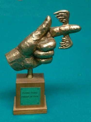 Laugh-In FLYING FICKLE FINGER OF FATE Award Trophy - Original Prop | eBay