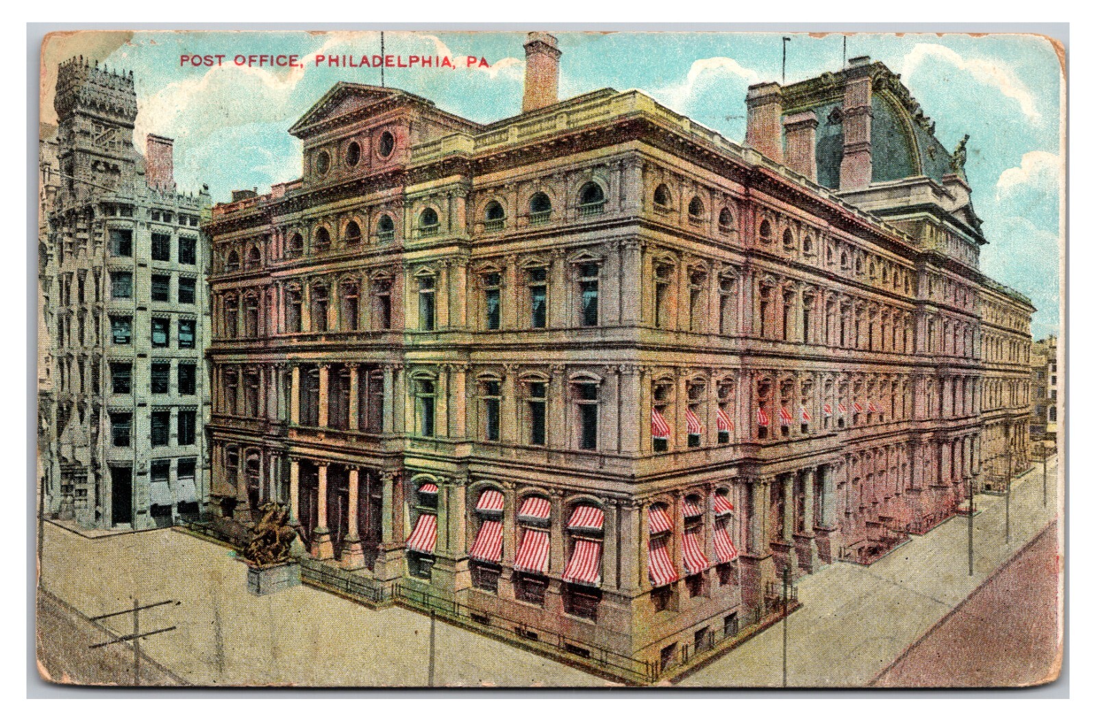 Antique 1900s- Post Office - Philadelphia, Pennsylvania Postcard ...