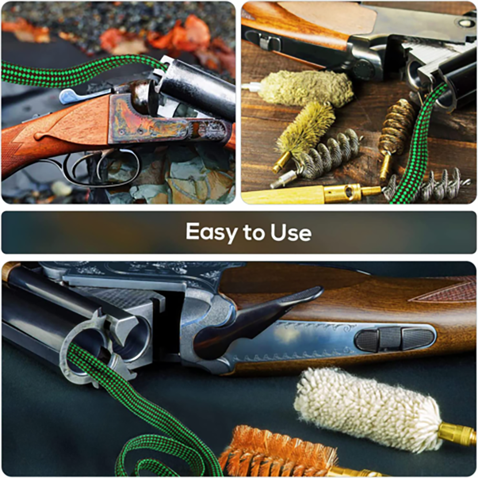 Bore Rope Gun Snake Barrel Cleaners .22 thru .45 & 12 20 Ga Rifle ...