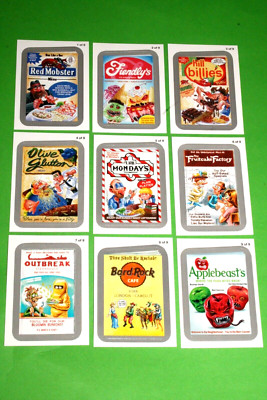 2013 Wacky Packages ANS11 All-New Series 11 RUDE FOOD SILVER 9 CARD INSERT SET | eBay
