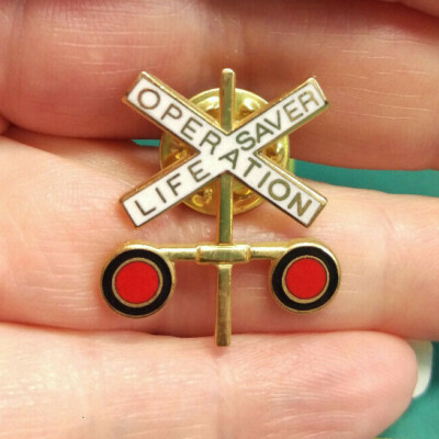 Rail Road collectible Tie Tac Lapel Pin, Operation Life Saver Railroad ...