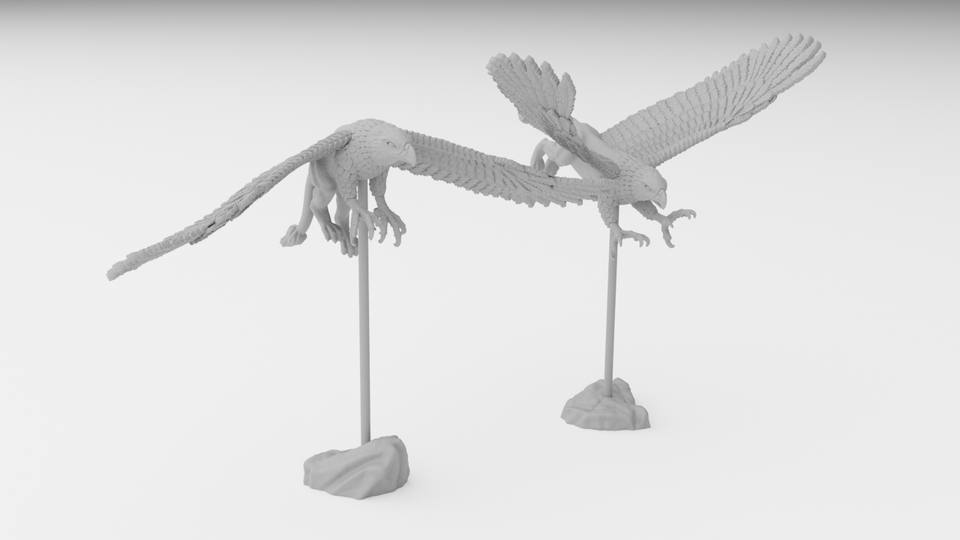 Elven Gryphon Riders - Illhadiel Miniatures 28mm | eBay