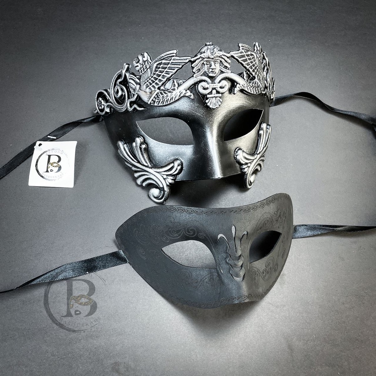 Male Masquerade Masks Silver