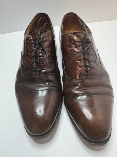 Johnston And Murphy Optima Brown Leather Cap Toe Dress Shoes Size 11D ...