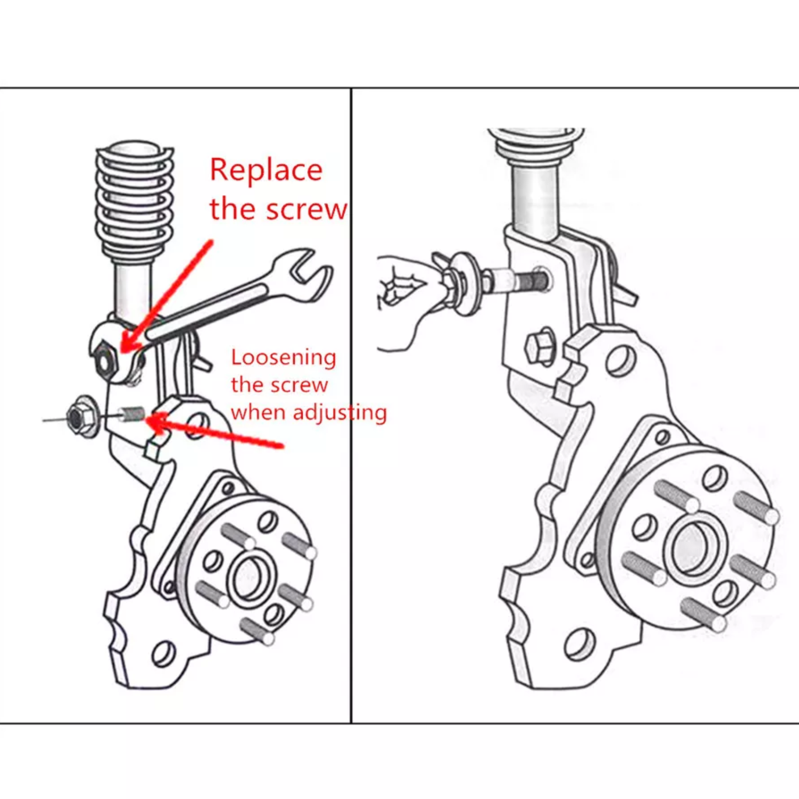 4PC Universal Alignment Cam Bolt Kit 16mm 81280 Adjustable Camber +/-1. ...