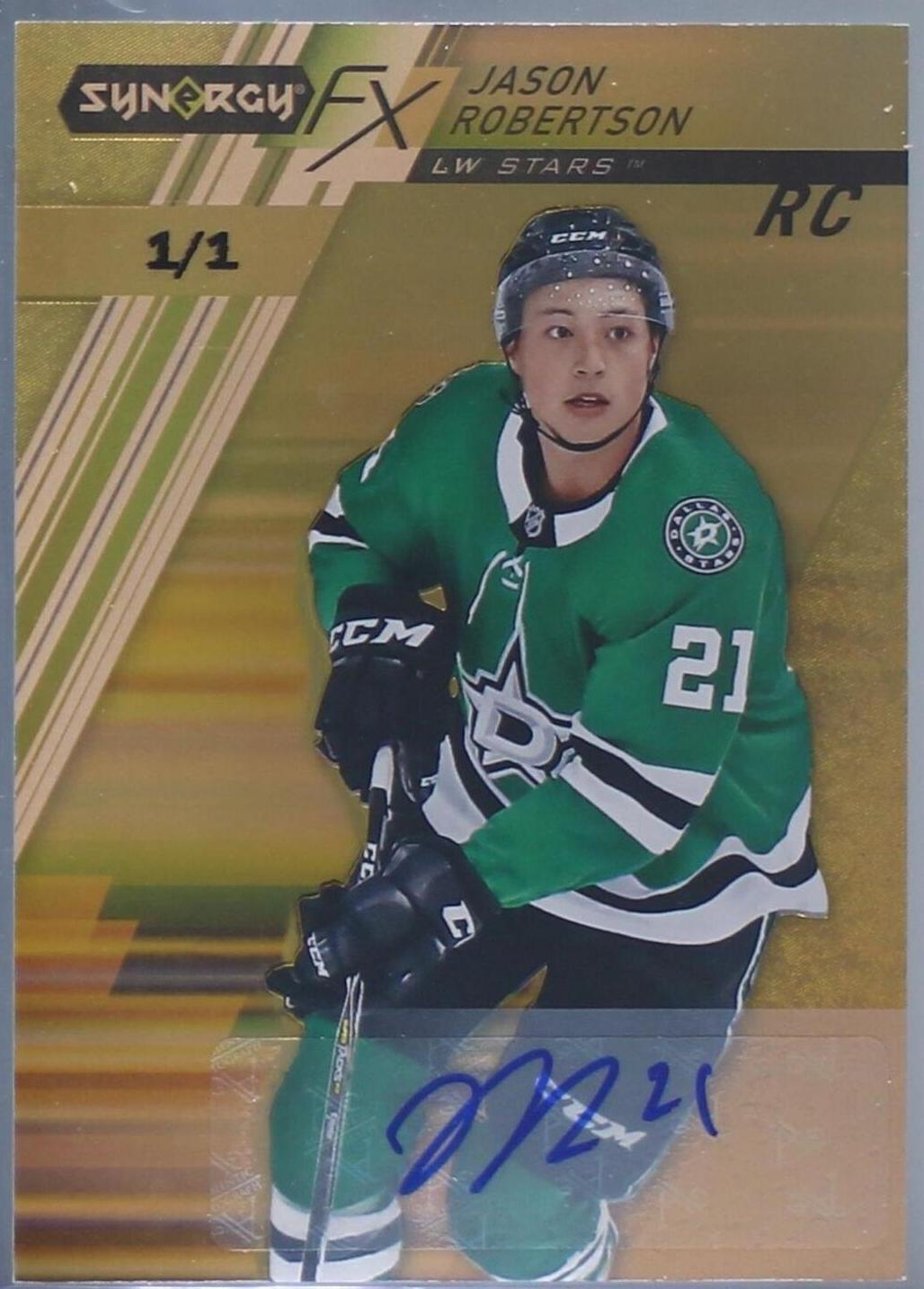 2020-21 Upper Deck Synergy - Synergy Fx Rookies Auto Jason Robertson # ...