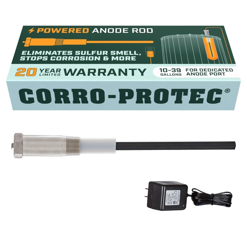 Corro-Protec Powered Anode for Water Heater, 20-Year Warranty ...