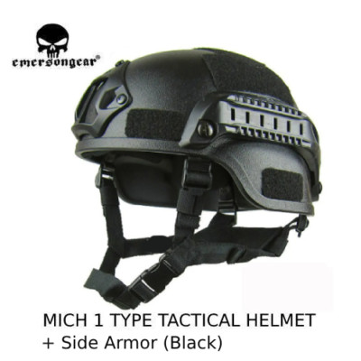 Emerson Tactical Fast Helmet Bump MICH Ballistic MH Type NVG +Side Rail ...