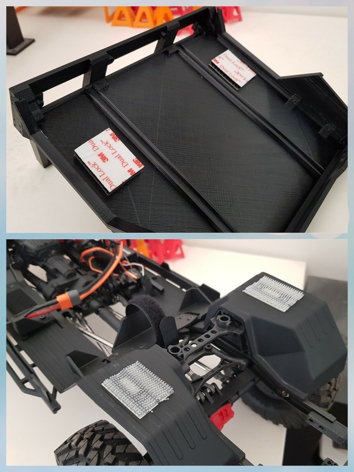 Upgrade for Axial scx10 iii Flatbed tray jeep gladiator JT wrangler RC ...