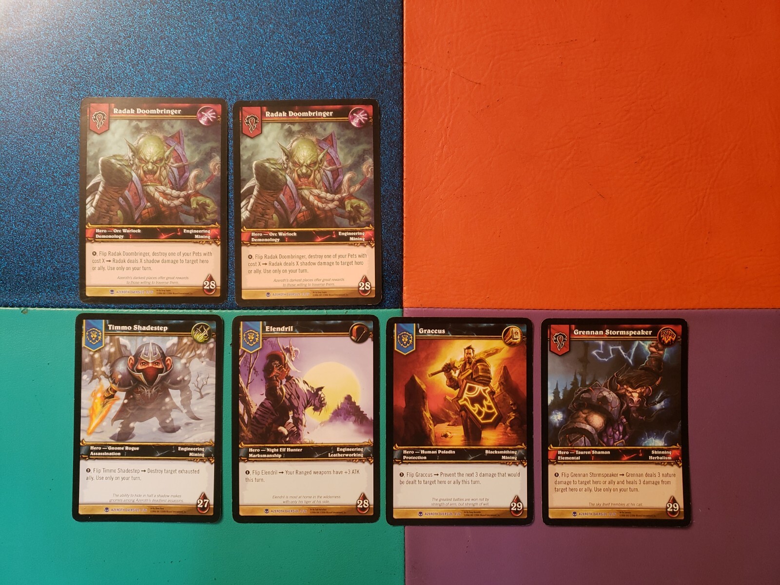 Replacement World Of Warcraft Oversized Large Raid Deck Cards 2006 ...