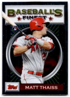 2020 Topps Finest Flashbacks #31 Matt Thaiss RC Rookie Los Angeles ...